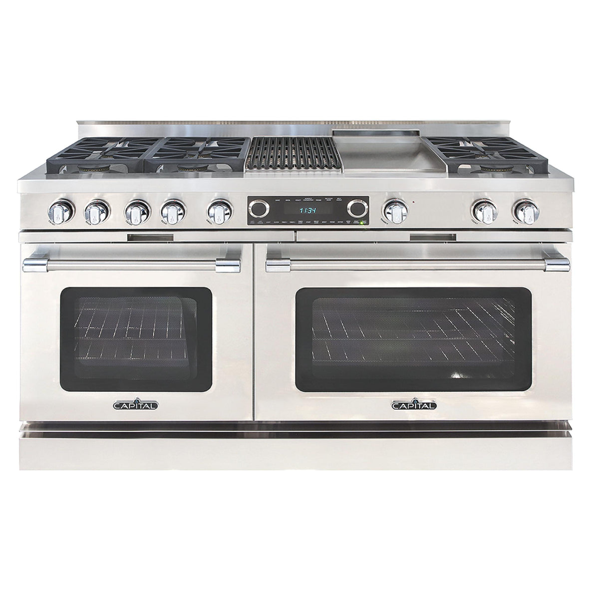 Capital Grand Chef Series 60-Inch Dual Fuel 6 Burner Grill & Griddle R ...